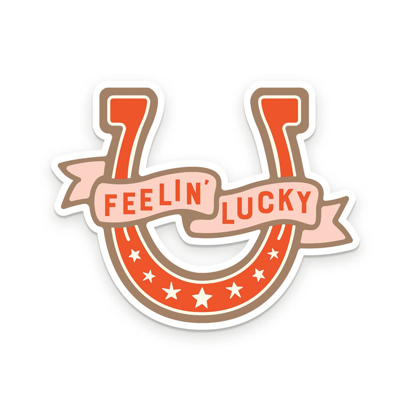 Western Lucky Horseshoe Matte Vinyl Sticker - 3 Inch Weather-Resistant ...